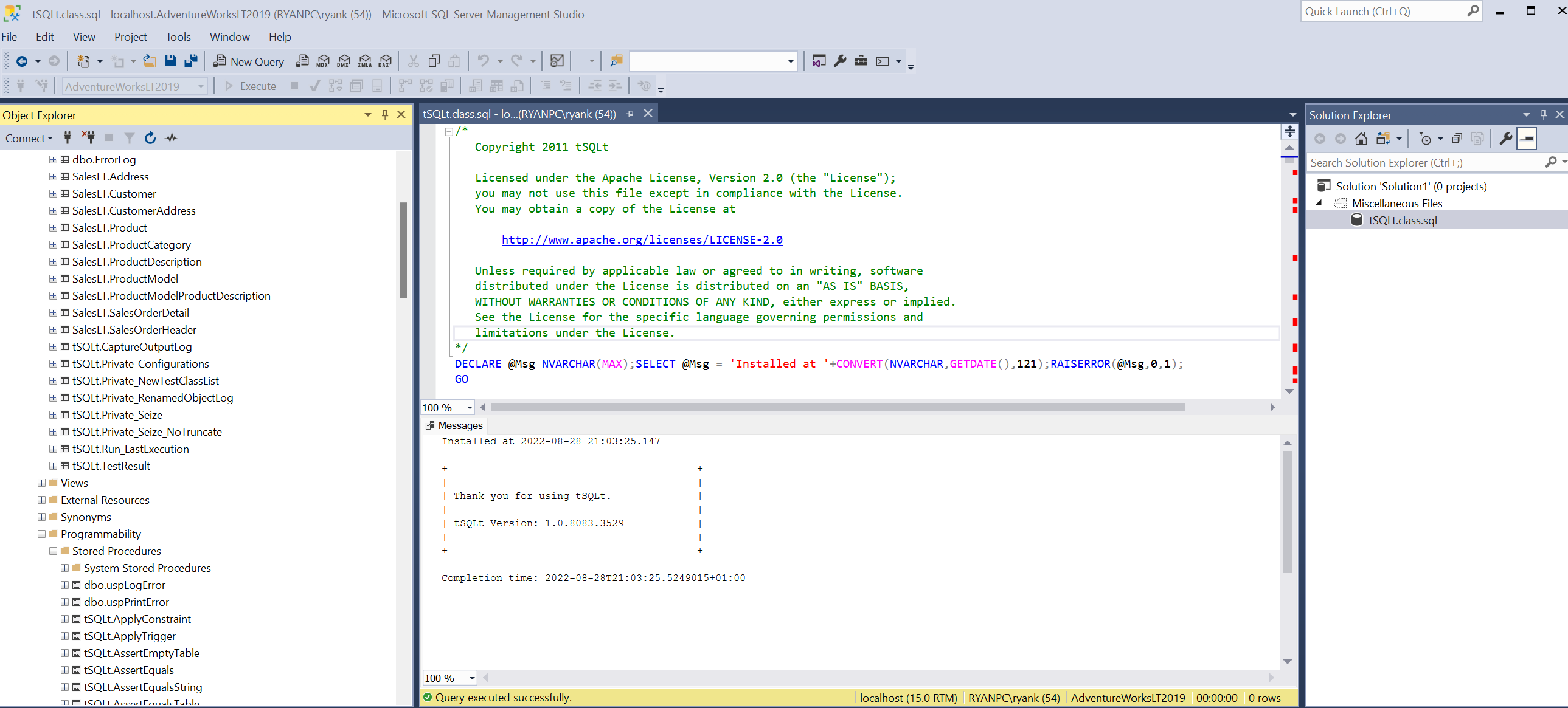SQL Unit Testing with tSQLt | Ryan Nazareth SQL Unit Testing with tSQLt | Ryan Nazareth